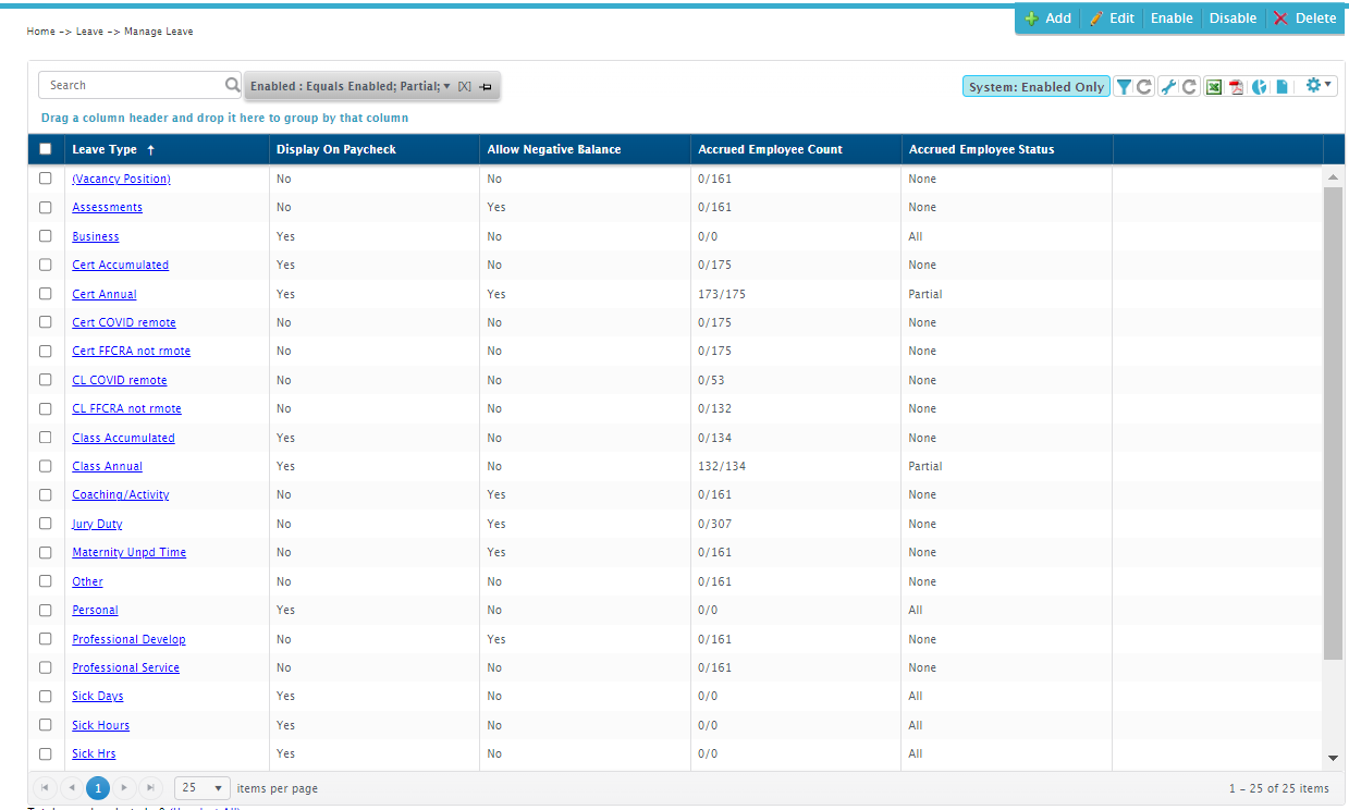 LV Create Leave Accrual Records - Group Leave Types