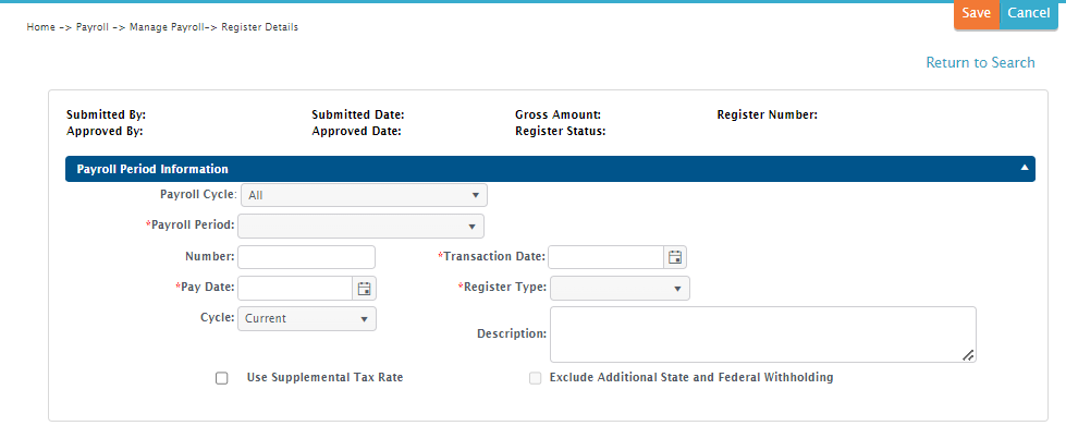 PY Create a Payroll Register